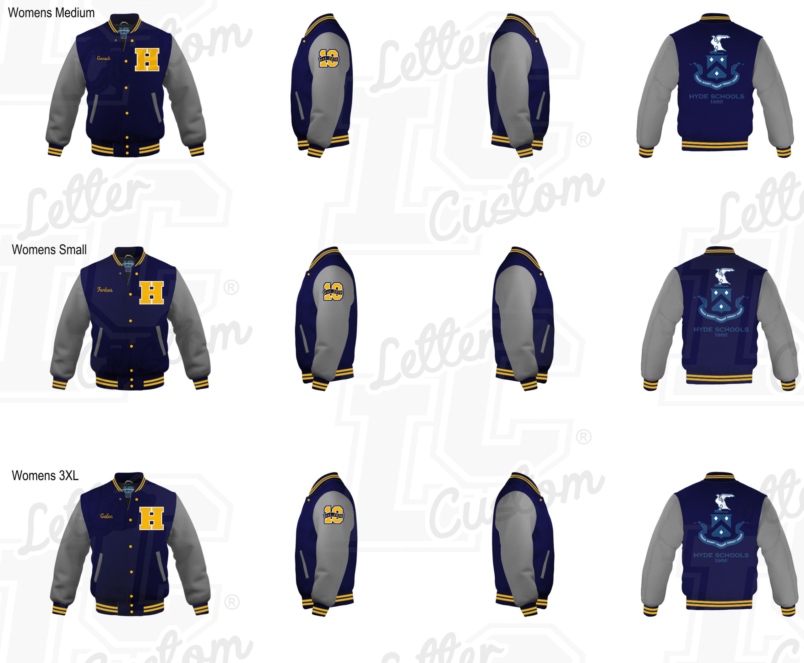 Custom Letter Jackets Hyde Brooklyn 2023 - LetterCustom® Custom Varsity ...